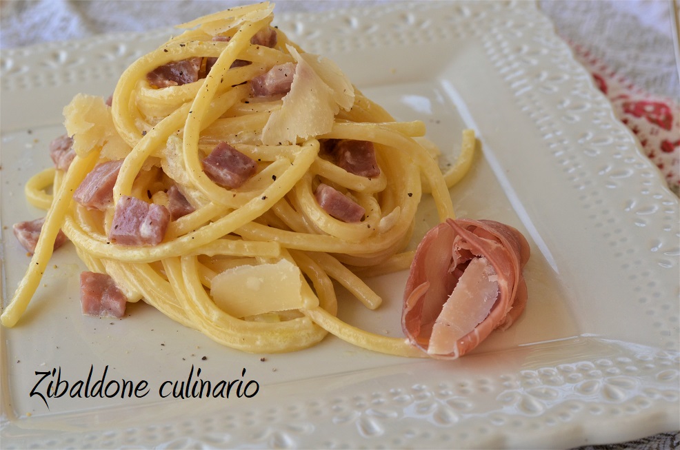 Zibaldone culinario: Spaghetti al prosciutto crudo in bianco