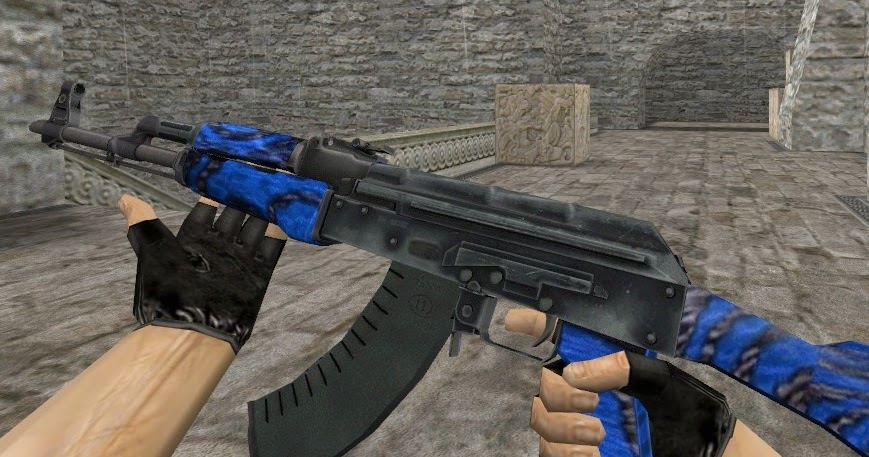 Skin AK47 - Blue Laminate (CS:GO) HD para CS 1.6 - CS Revo!