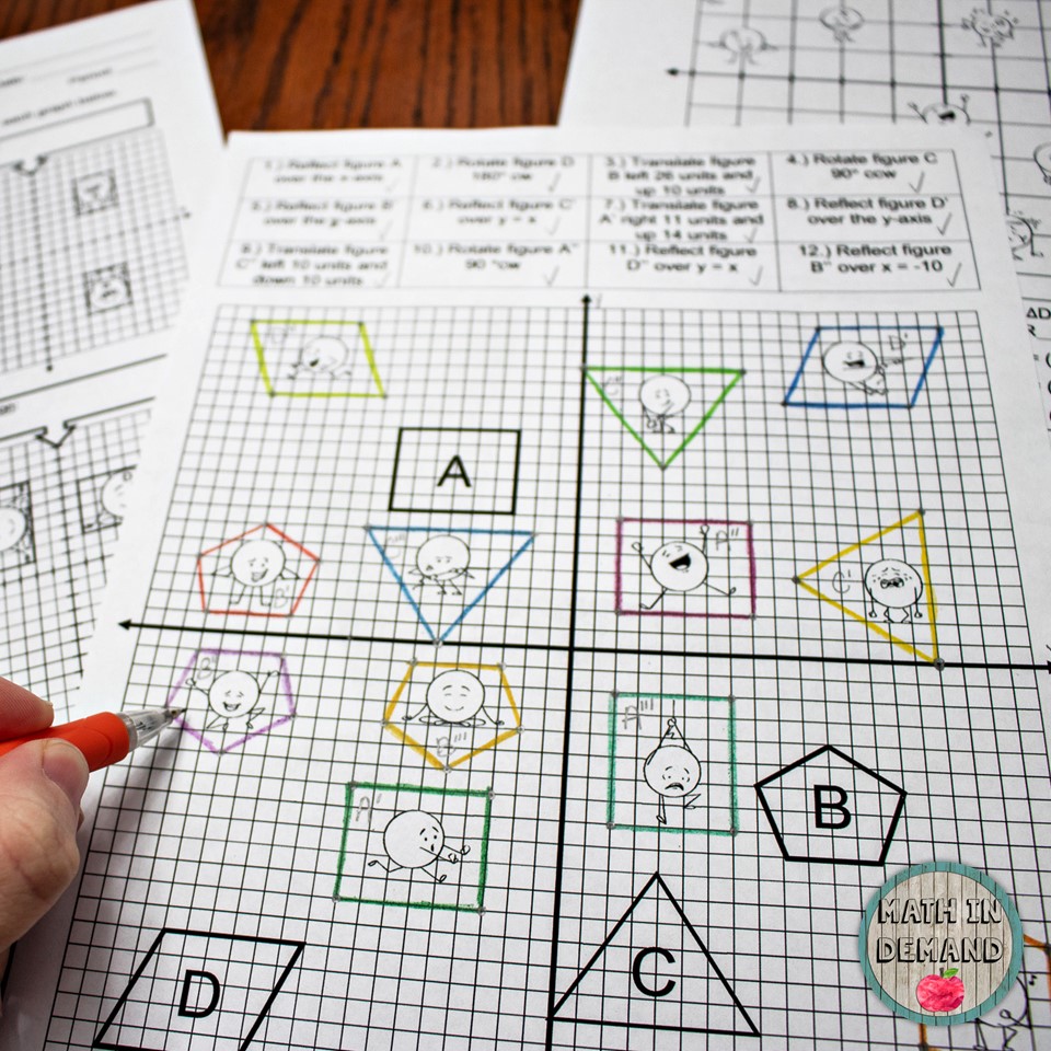 Math in Demand: Transformations Activity (Capture the Dots) Reflections ...