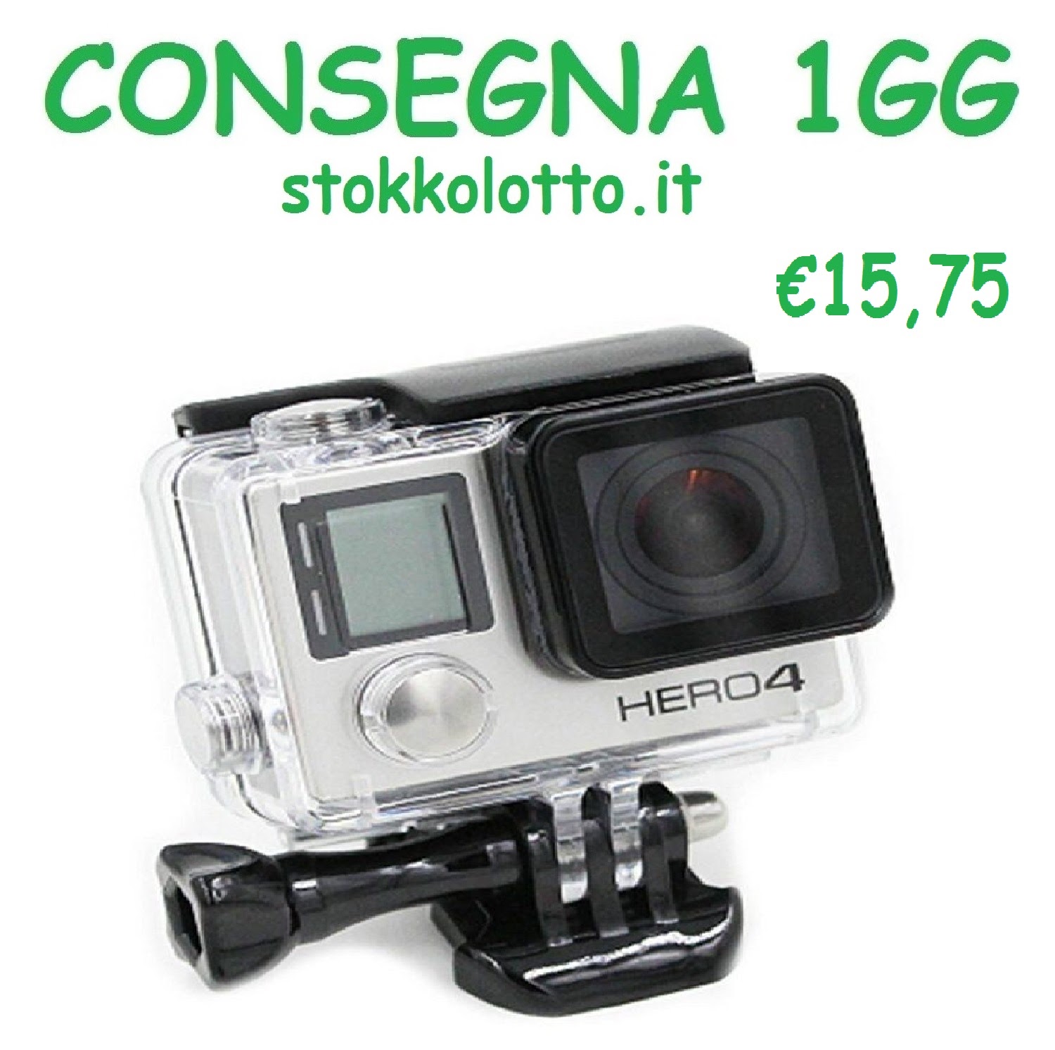 GoPro Hero 3 3+ 4 custodia waterproof STAGNO case impermeabile cover ...
