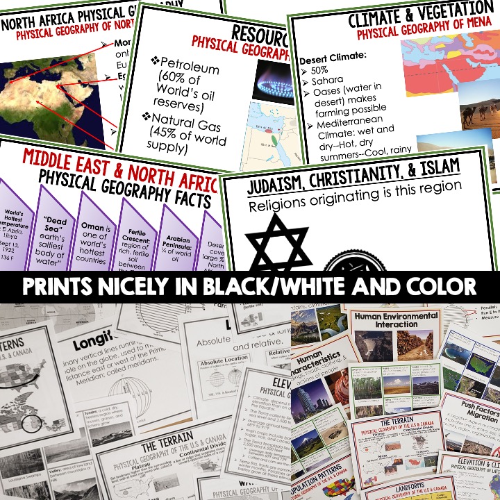 World Geography Anchor Charts, Word Walls, Bellringers, Gallery Walks ...