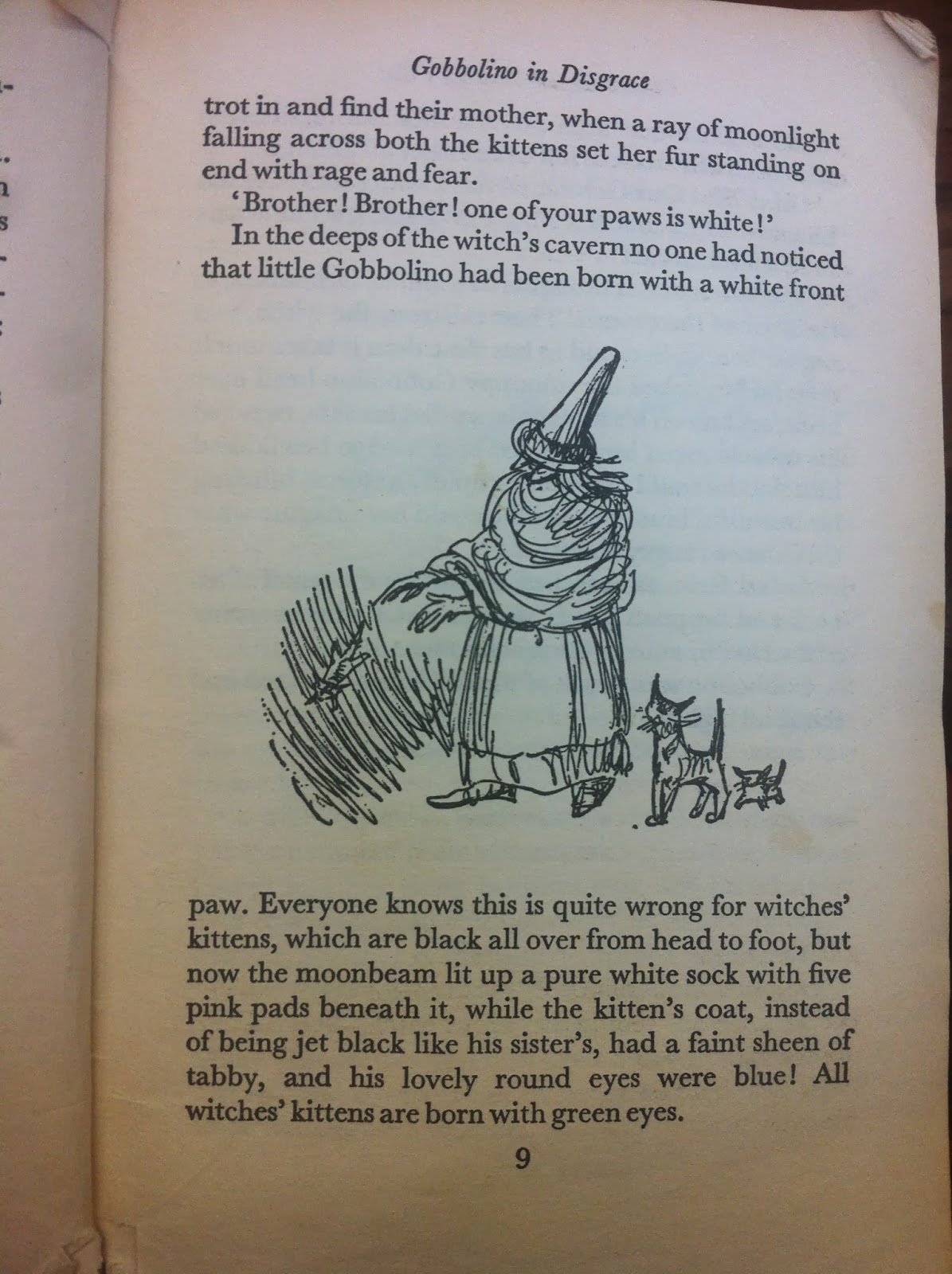 omnomnicon art: Gobbolino the Witch's Cat by Ursula Moray Williams