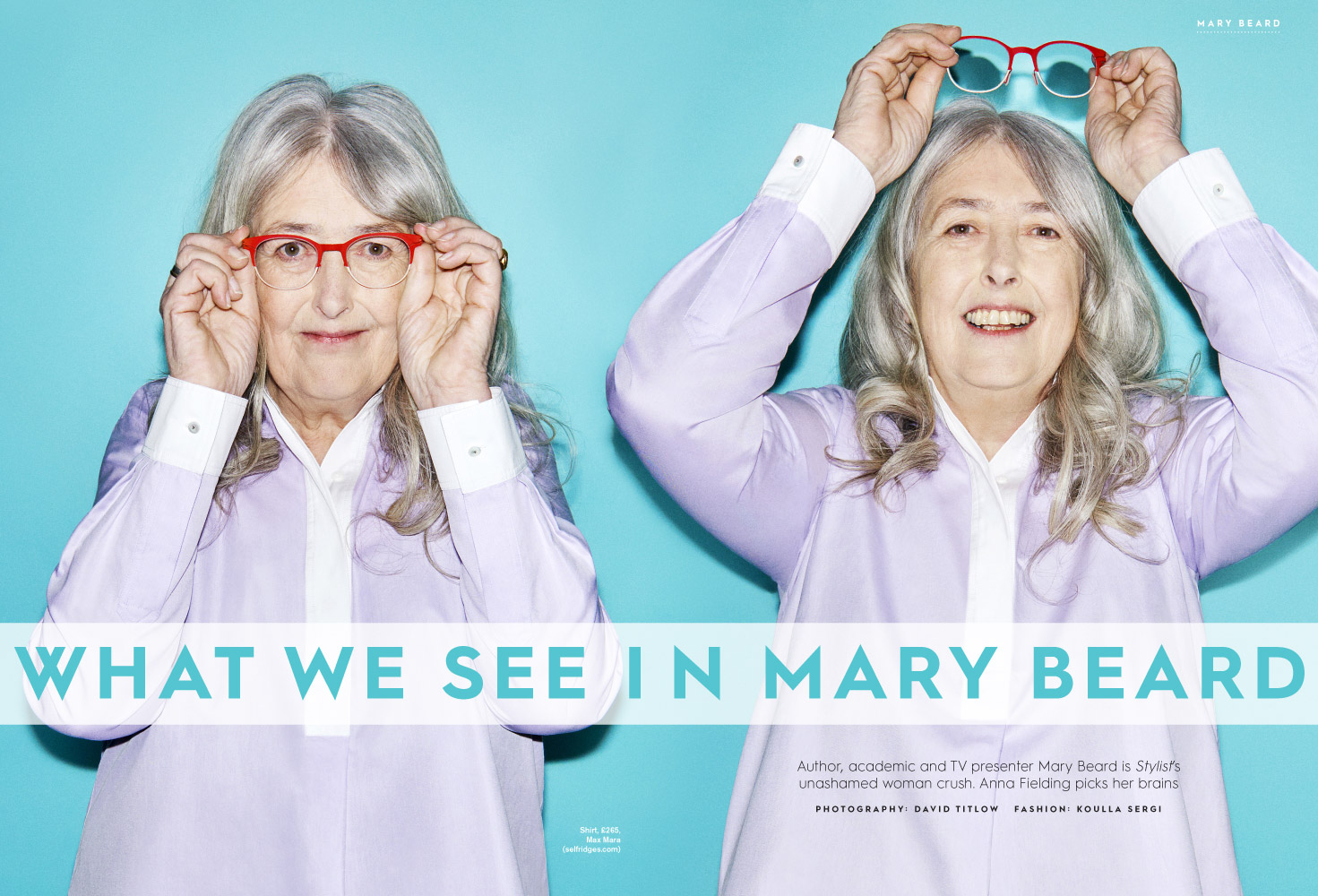 Die Messer: Mary Beard - The Stylist - 2018