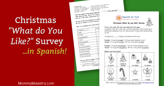 Mommy Maestra: Free Download: Christmas "What do You Like?" Survey