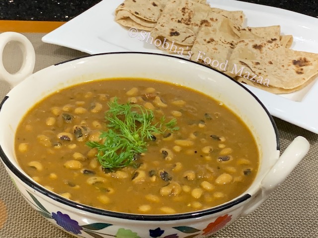 Shobha's Food Mazaa: BLACK EYE BEANS CURRY SINDHI STYLE / CHAUNRAN JI ...