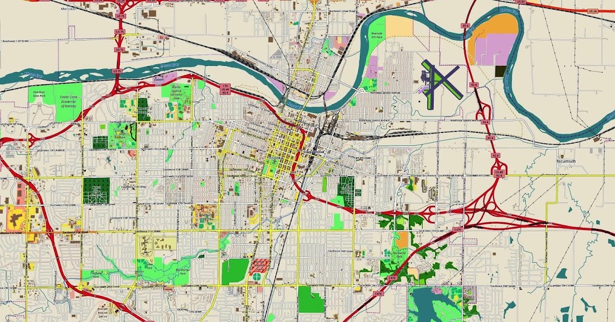 Topeka, Kansas Map