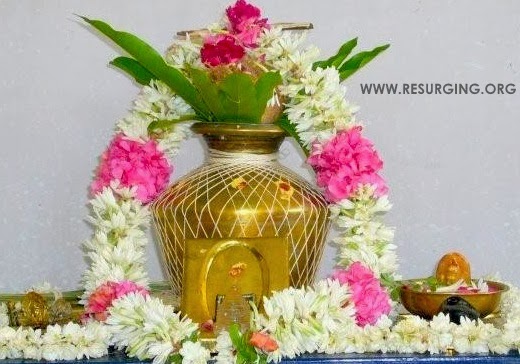 KALASH - A Brief description about worship the kalash - A copper pot is ...