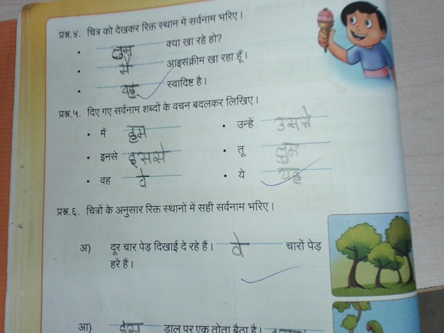 3rd Class Hindi Grammar & workbook (Srvnam)
