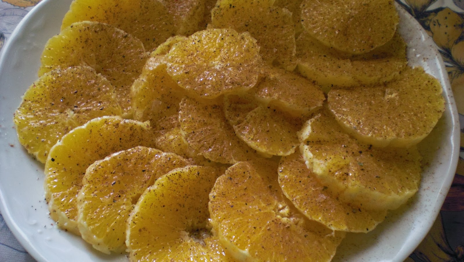 El bloc de la mami: taronja amb pebre de 5 colors