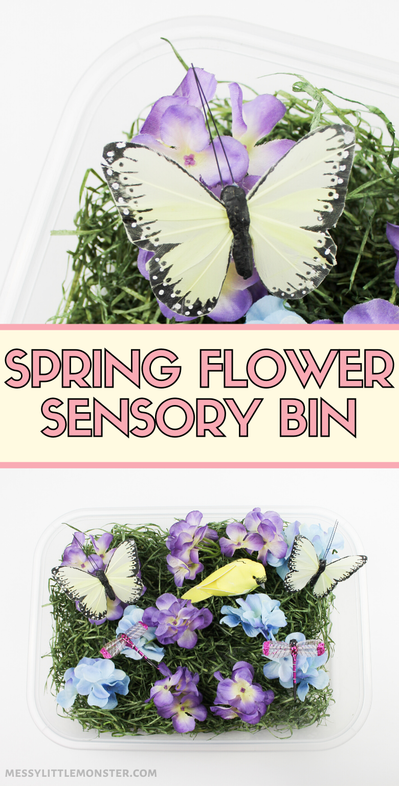 Spring Flower Sensory Bin - Messy Little Monster
