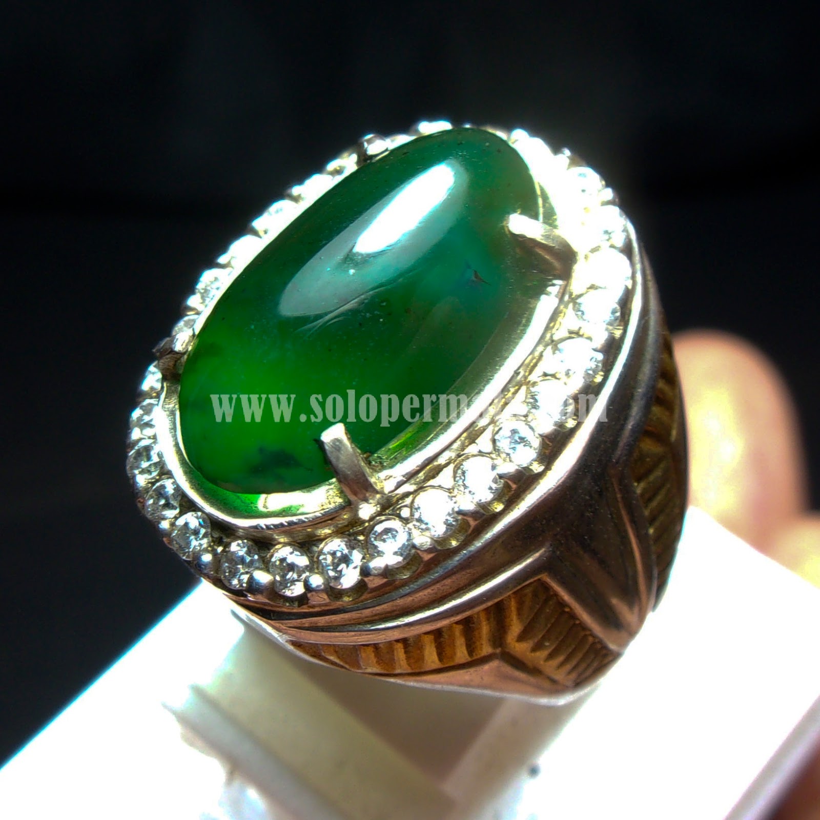 Cincin Permata Bacan Gulau - A236 | Batu Emerald Cut | Toko Batu Akik ...