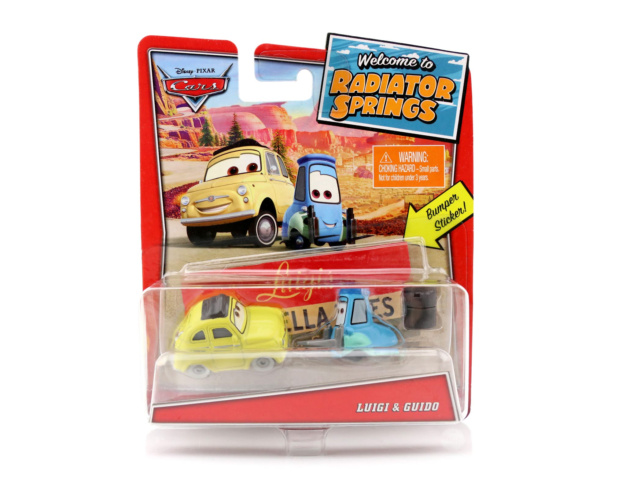 Dan the Pixar Fan: Cars: Luigi & Guido (w/Tires & Bumper Sticker ...