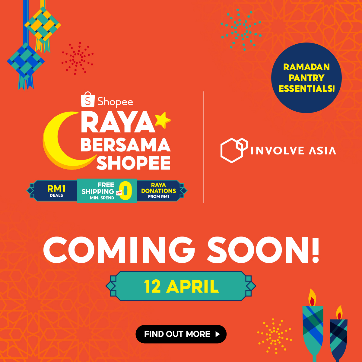 Shopee (MY): (Teaser) Raya Bersama Shopee Coupon Code: IA55NC