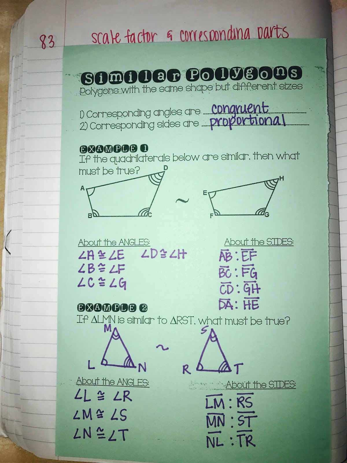 Ratio, Proportions, and Similar Polygons | Mrs. Newell's Math