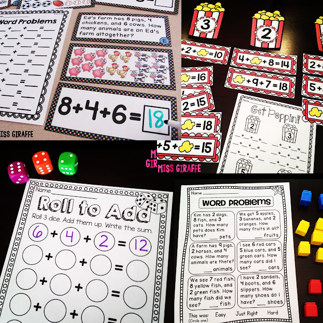 Miss Giraffe's Class: First Grade Math Ideas for the Entire Year!