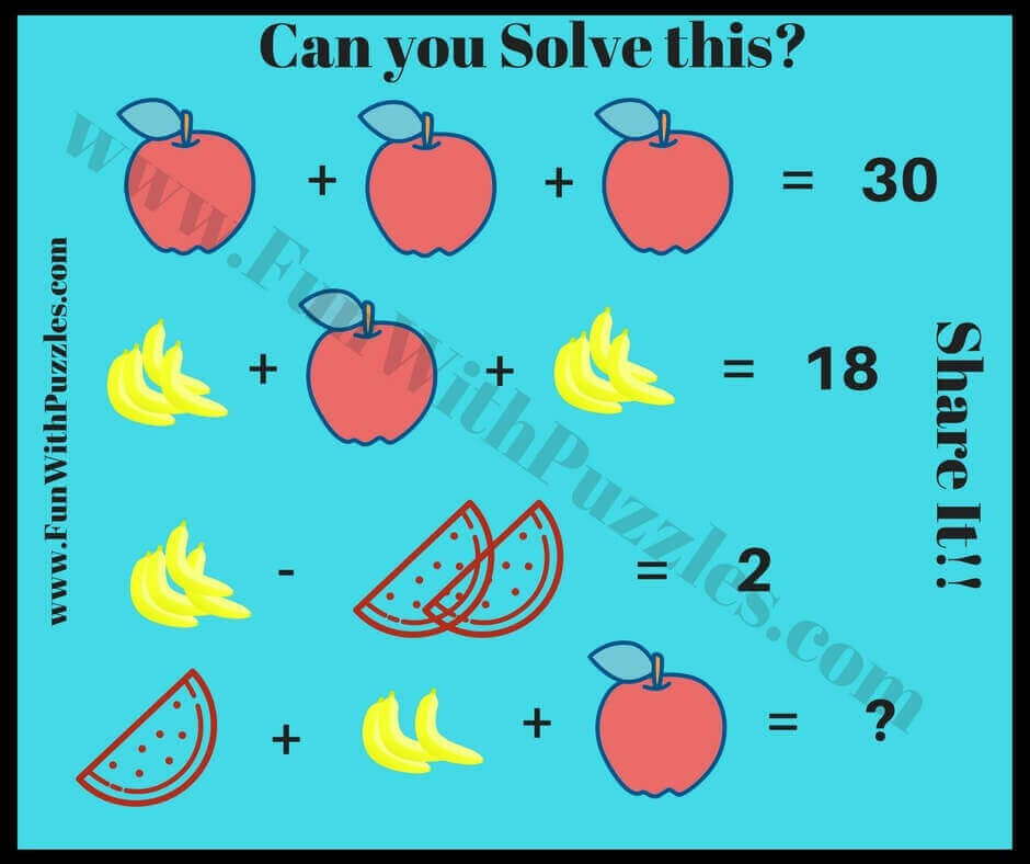 Mathematical Picture Puzzles for Students with Answers