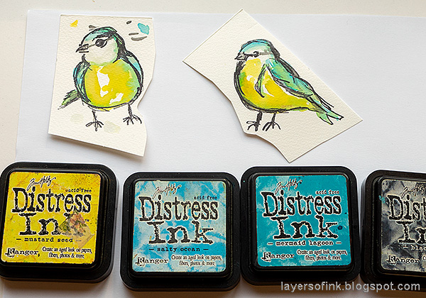 Layers of ink: Birds Mixed Media Art Journal Tutorial