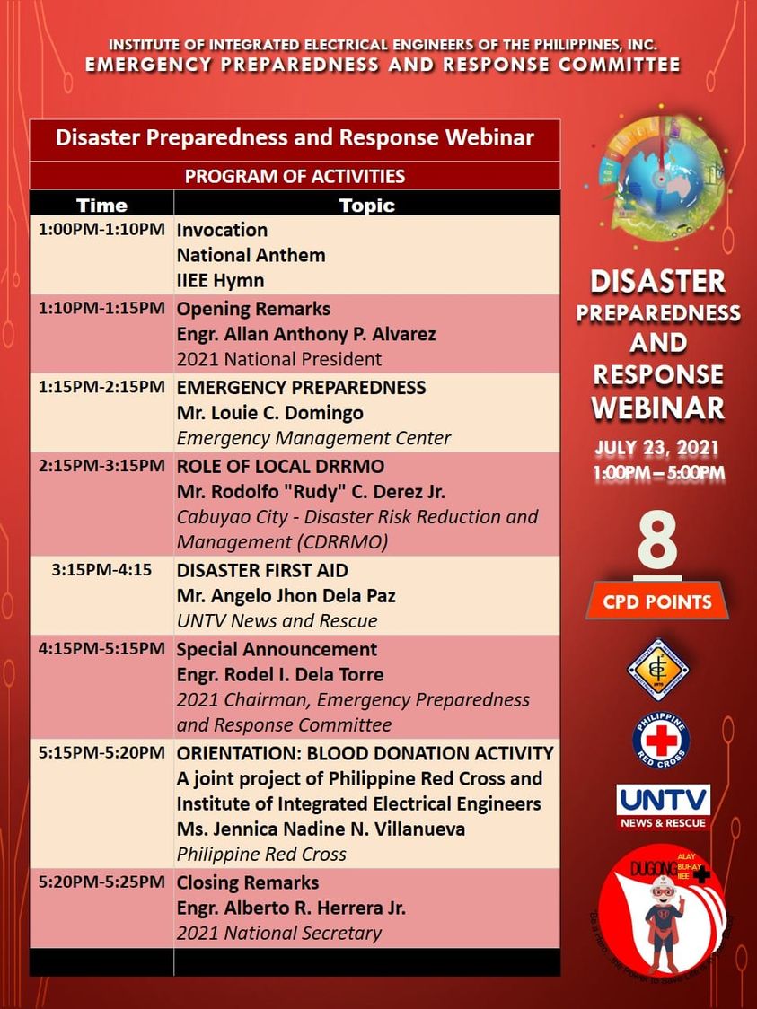 Webinar on Disaster Preparedness and Response with 8 CPD Points ...