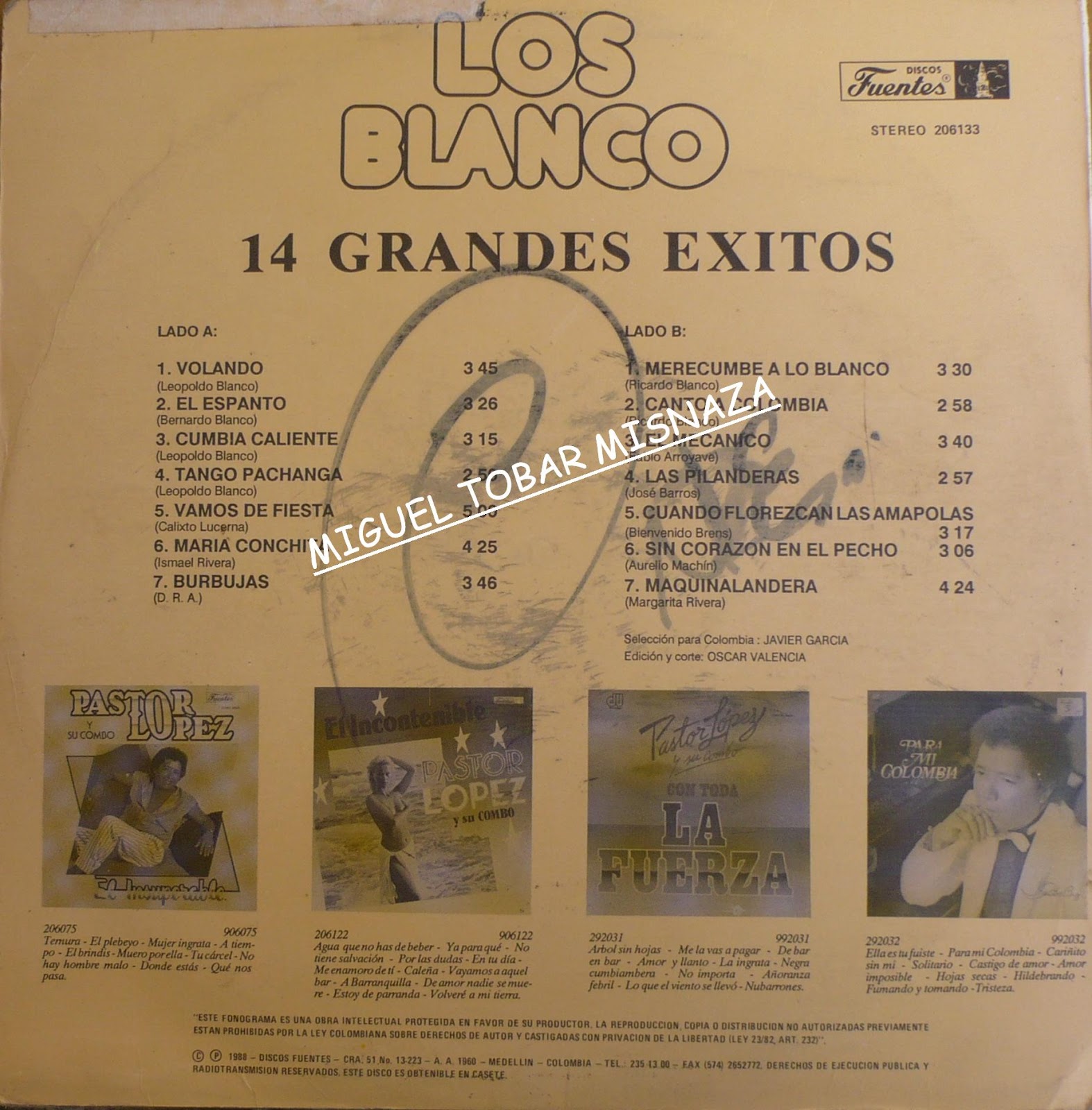 MELODIAS DE COLOMBIA: LOS BLANCO - 14 GRANDES EXITOS