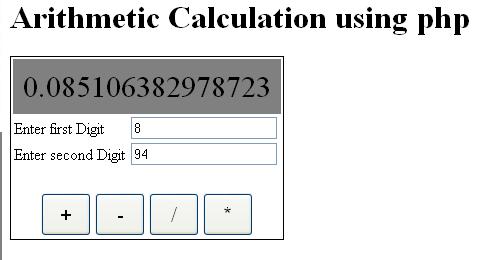 Arithmetic Calculation using php ~ PinoySourceCode