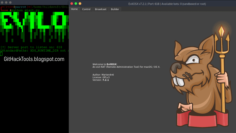 Contraplacados: EvilOSX: A GUI Remote Administration Tool For Mac OSX