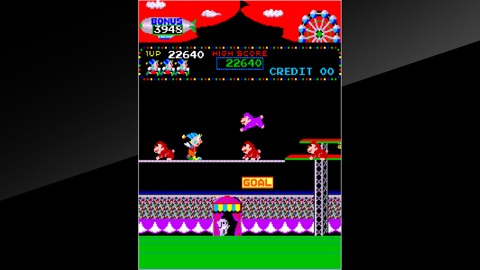 Circus Charlie ya disponible en Arcade Archives de PS4 y Switch