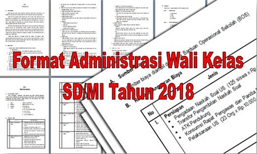 Format Administrasi Wali Kelas SD/MI Tahun 2018 | Silabus dan RPP