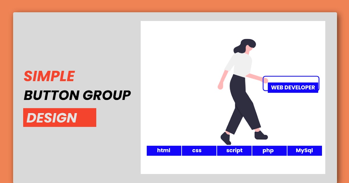 Simple Button Group Design | HTML And CSS | RUSTCODE