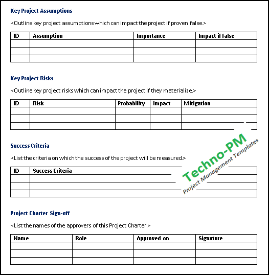 Project Charter Template PPT Download | Project Management Templates