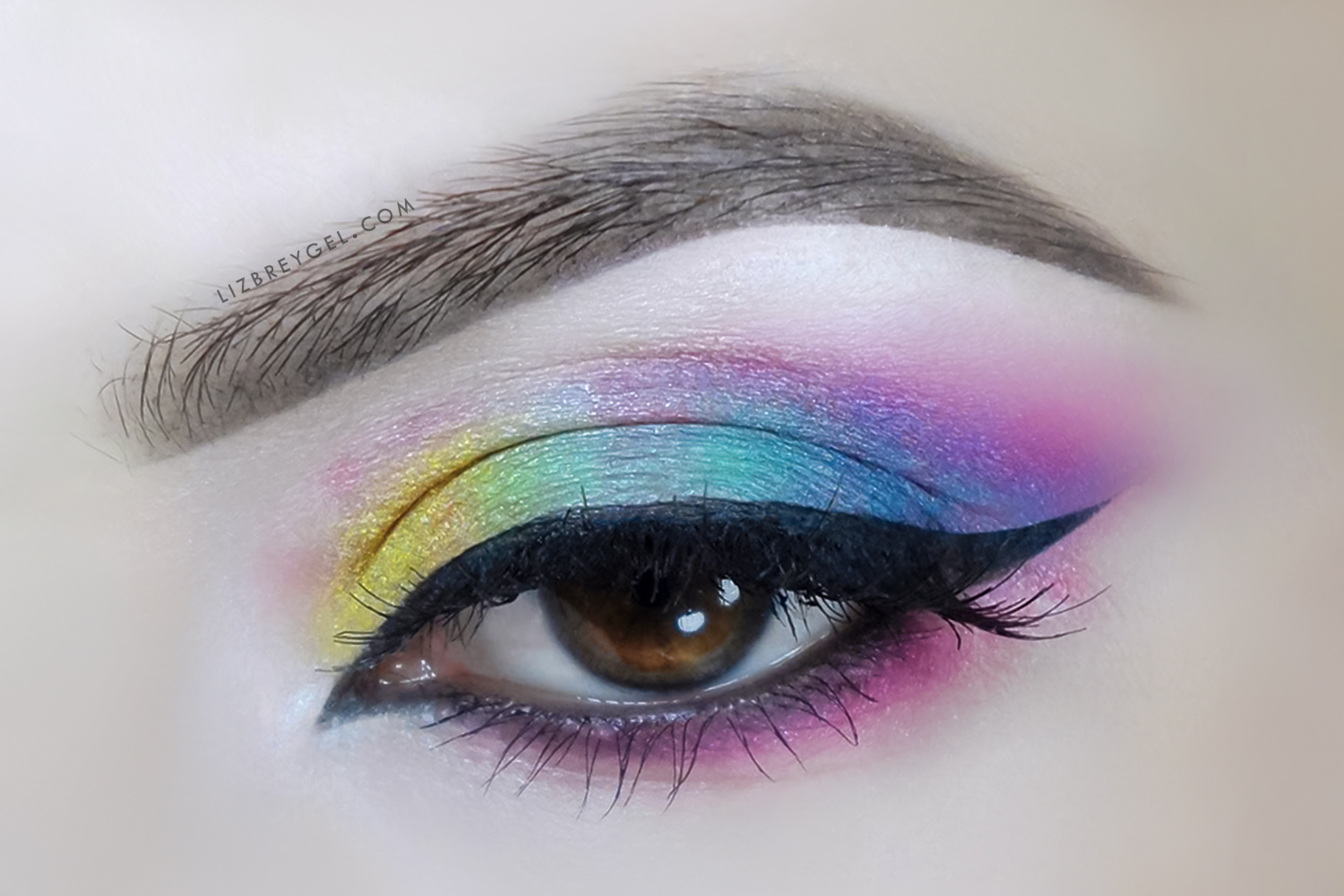 Rainbow Eye Makeup Step By Step