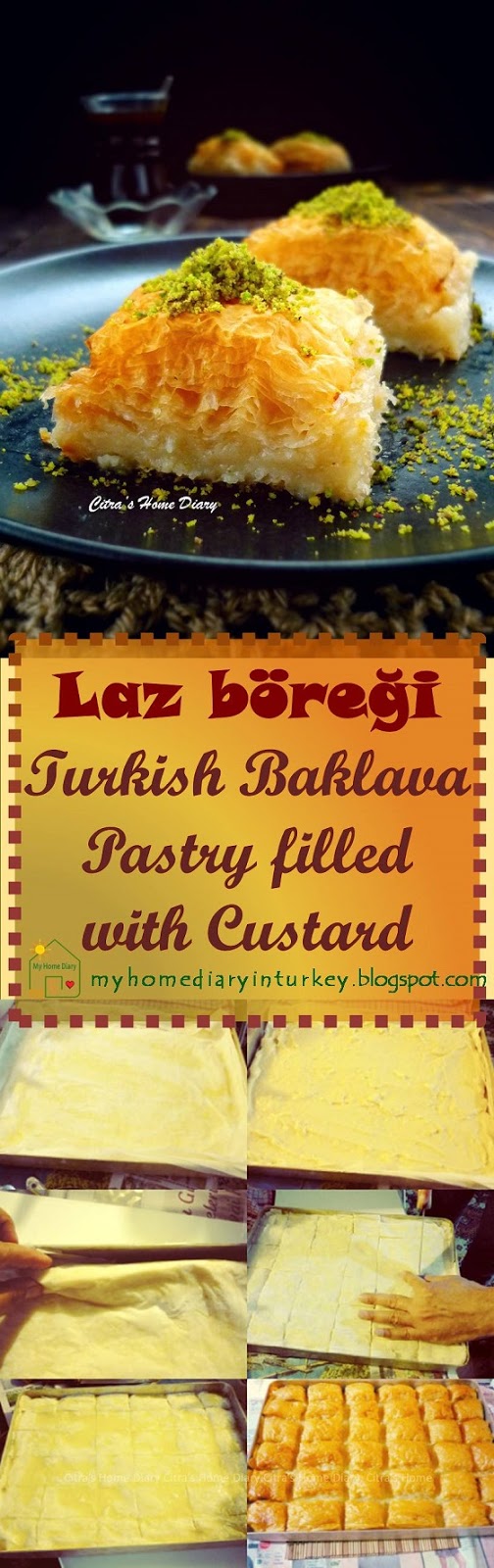 Citra's Home Diary: Laz böreği / Turkish Custard Pastry Dessert
