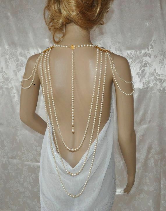 Pearl back necklace designs