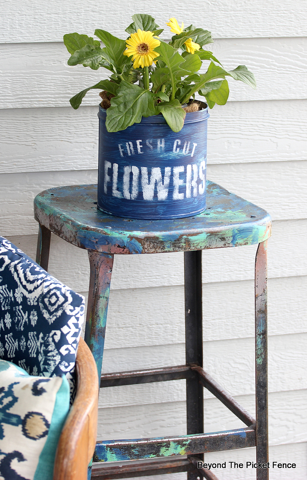 Beyond The Picket Fence: Thrift Store Porch Decor and Stenciling a ...