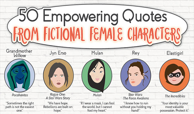 50 Empowering Quotes from Fictional Female Characters #infographic ...