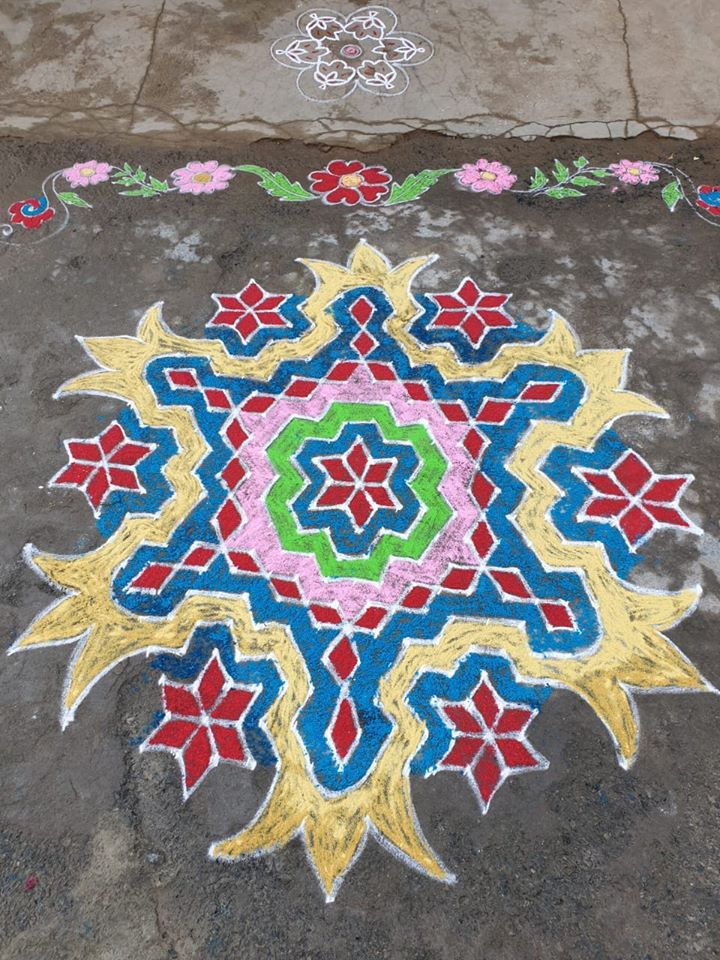 CHODAVARAMNET: MULTI COLOR FESTIVAL SEASON CHIKKU RANGAVALLIKALU 2020