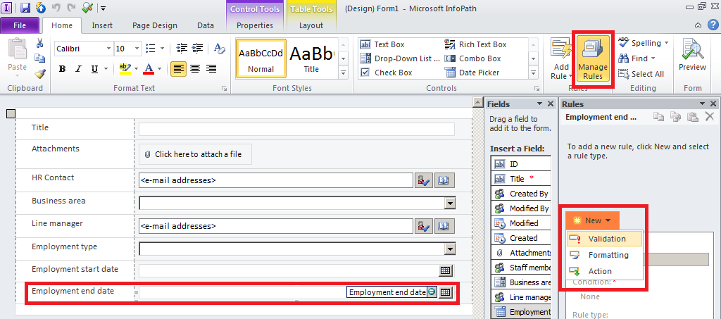 Matt's SharePoint Blog: Conditional Validation Rules - InfoPath 2010 Matt's SharePoint Blog: Conditional Validation Rules - InfoPath 2010