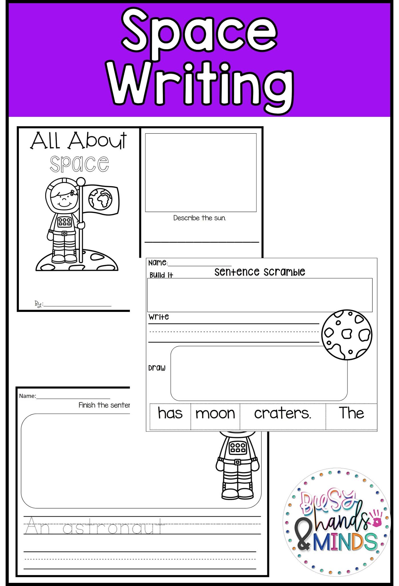 Space Unit of Study for Kindergarten and 1st Grade | Busy Hands and Minds