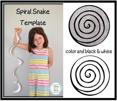 Spiral Snake Template | Bible Fun For Kids
