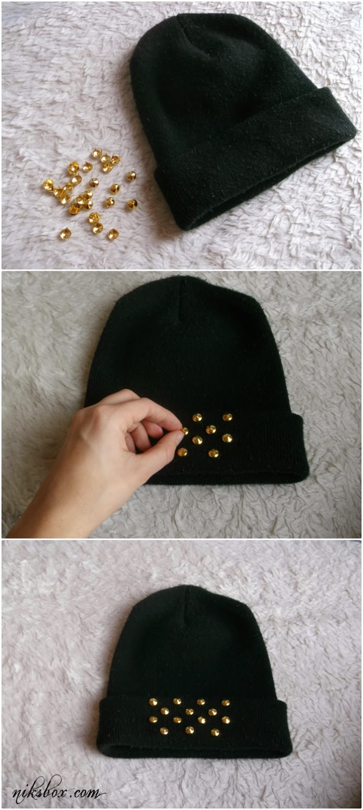 DIY Studded cap | Szegecses sapka | Nik's Box