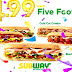 Subway $5 footlong promotion