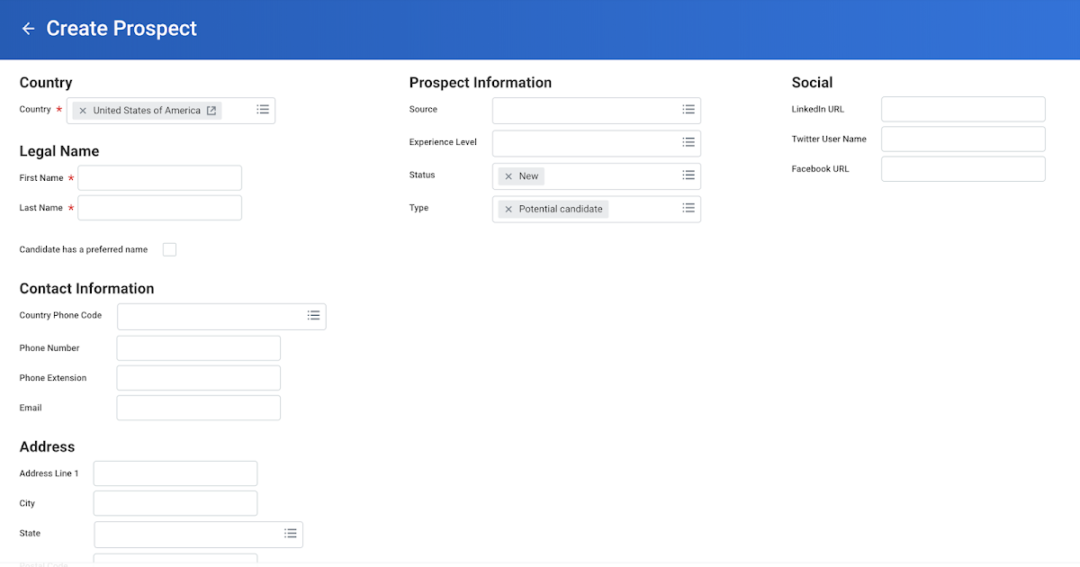 Workday Tricks: How to create a Prospect in Recruiting