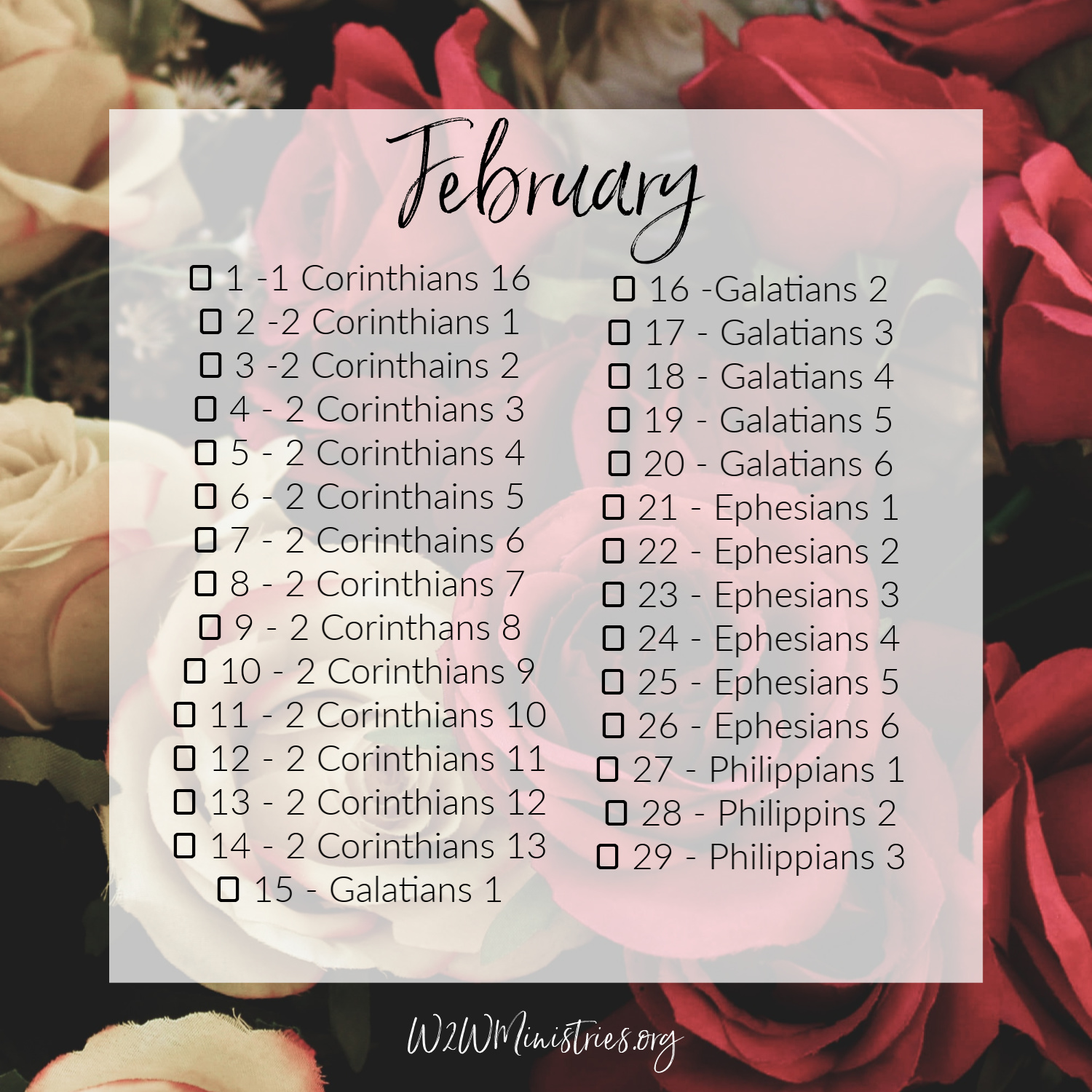 Woman to Woman: One Year Bible Reading Plan