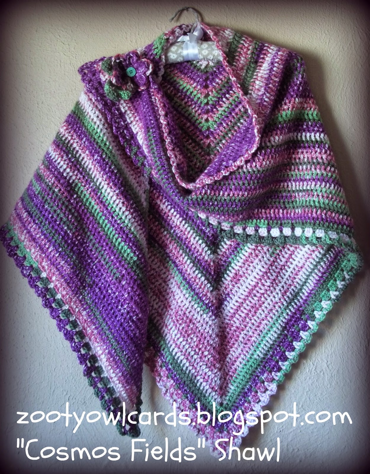 Zooty Owl's Crafty Blog: Cosmos Fields Shawl: Pattern