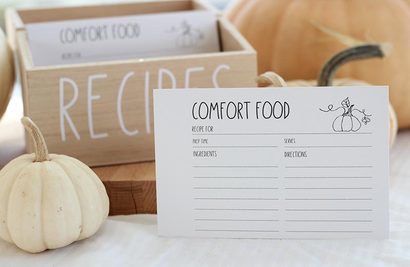 Free Printable Fall Recipe Cards & Foodie Finds | Sunny Day Family