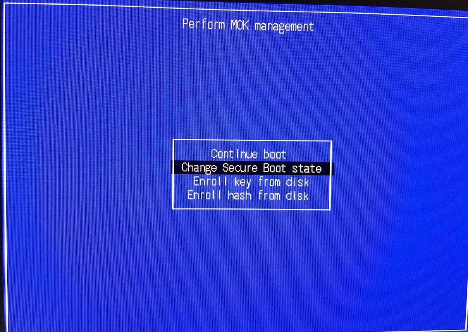 Libre à Quimperlé: Turn Off Secure Boot
