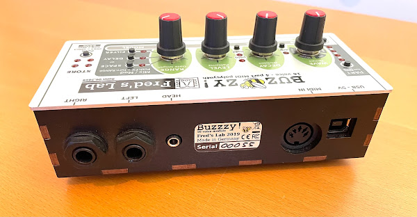 MATRIXSYNTH: Fred’s Lab Buzzzy - 4 part MIDI synth module SN 00055