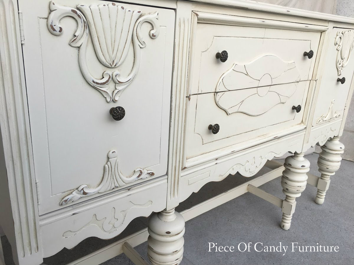 Piece Of Candy Furniture: Cream Aged Buffet Sideboard....