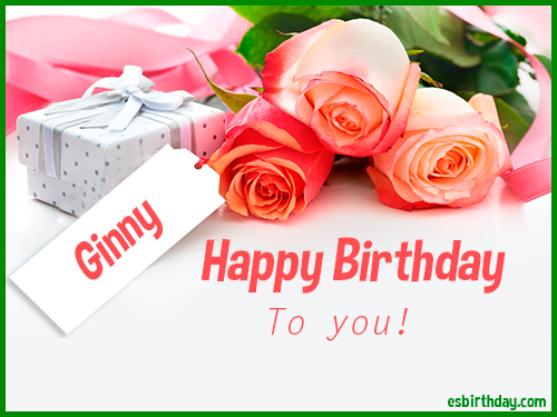 Wish Happy Birthday GIFs with Name Ginny