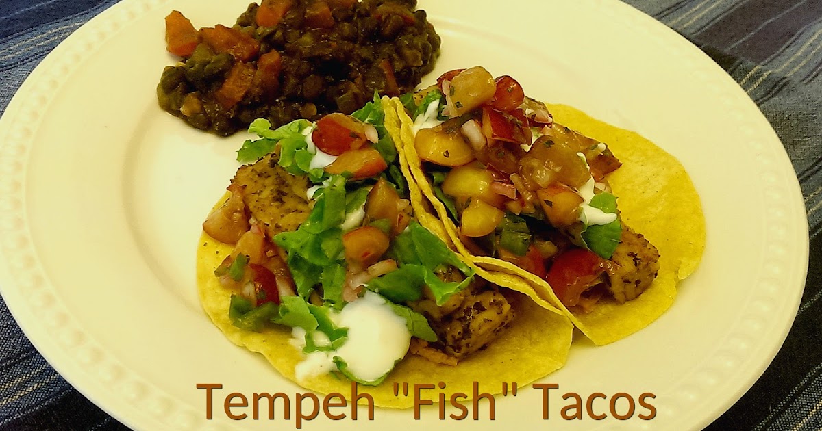 Tempeh "Fish" Tacos with Cherry Salsa