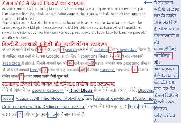 Hindi translation and typing tips